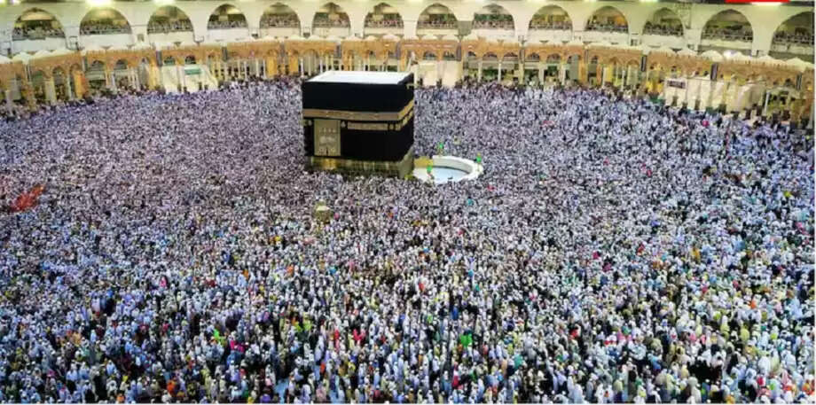 What is inside the place where Muslims circle around in Mecca? Only ...