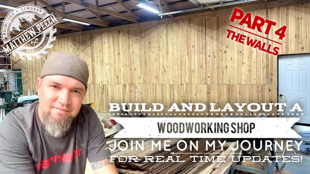 Build a woodworking shop. Join me on my journey! Episode 4... THE WALLS!