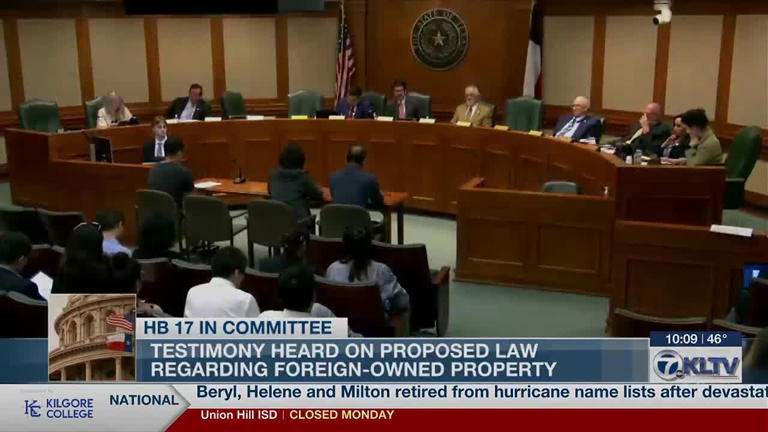 Dozens testify on East Texas rep’s bill to ban sale of Texas property ...