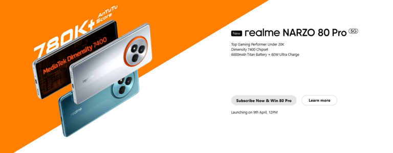 Realme Narzo 80 Pro 5G & Narzo 80x 5G Launches April 9: Early Sales, Student Benefits Revealed