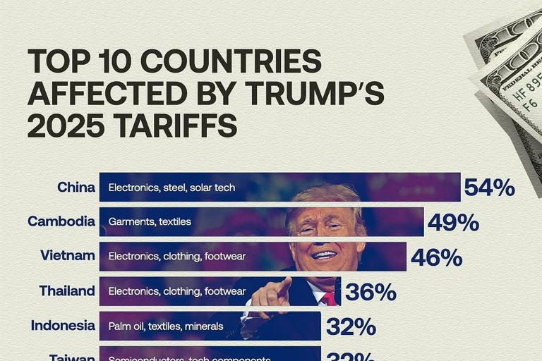 Trump’s 2025 tariffs shake global trade: Top 10 countries most affected