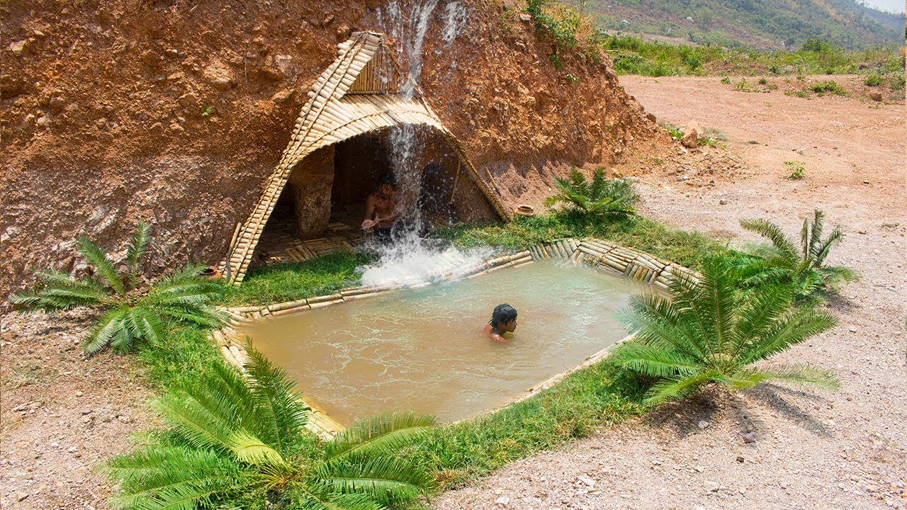 How bare hands created a stunning pool and underground palace from mud ...