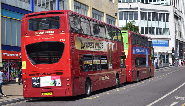 Revealed: The eight National Express West Midlands and Birmingham bus ...