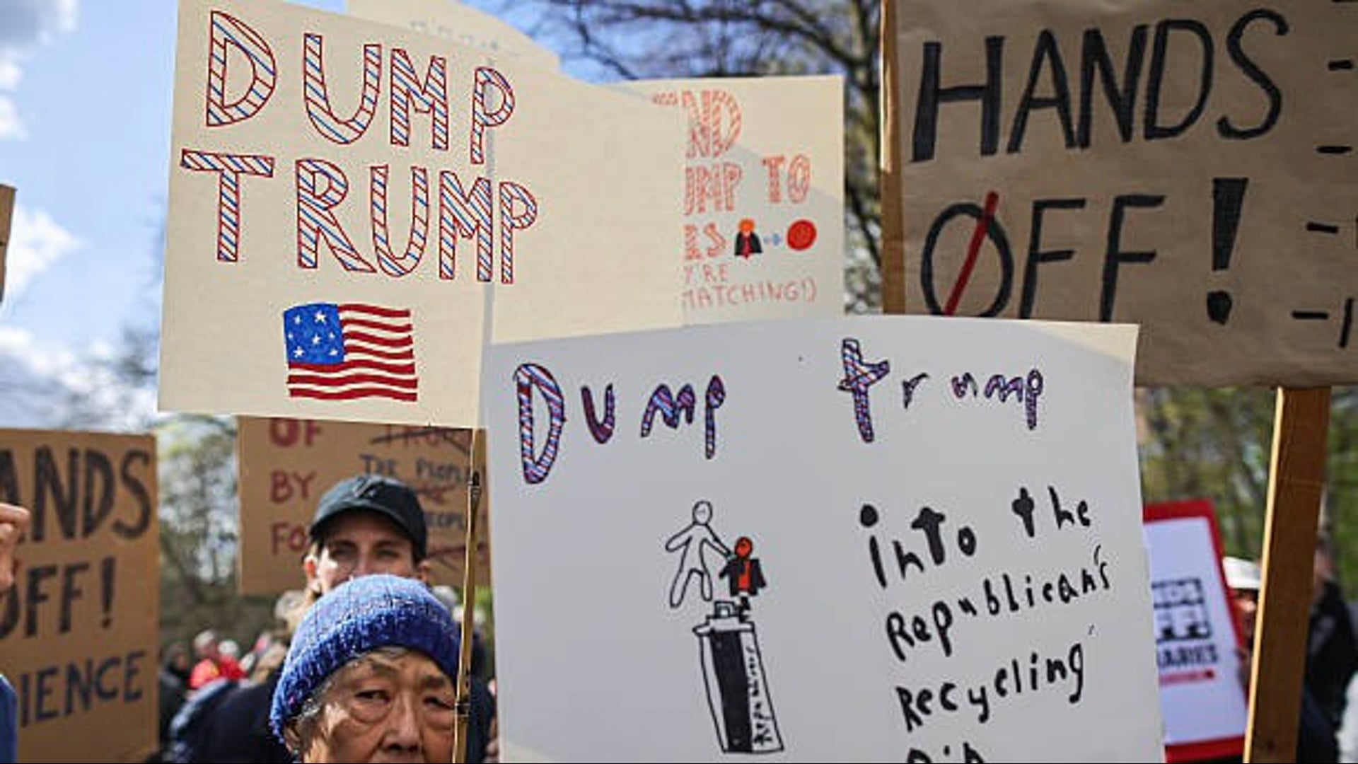 Anti-Trump 'Hands Off' Protests Erupt In Cities Across The US