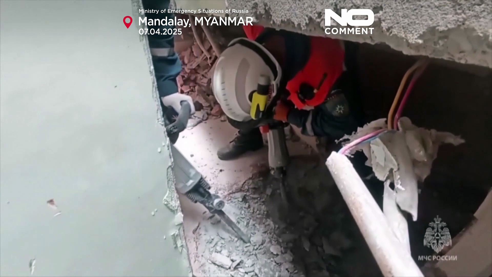 Efforts to clear earthquake debris continue in Myanmar's capital