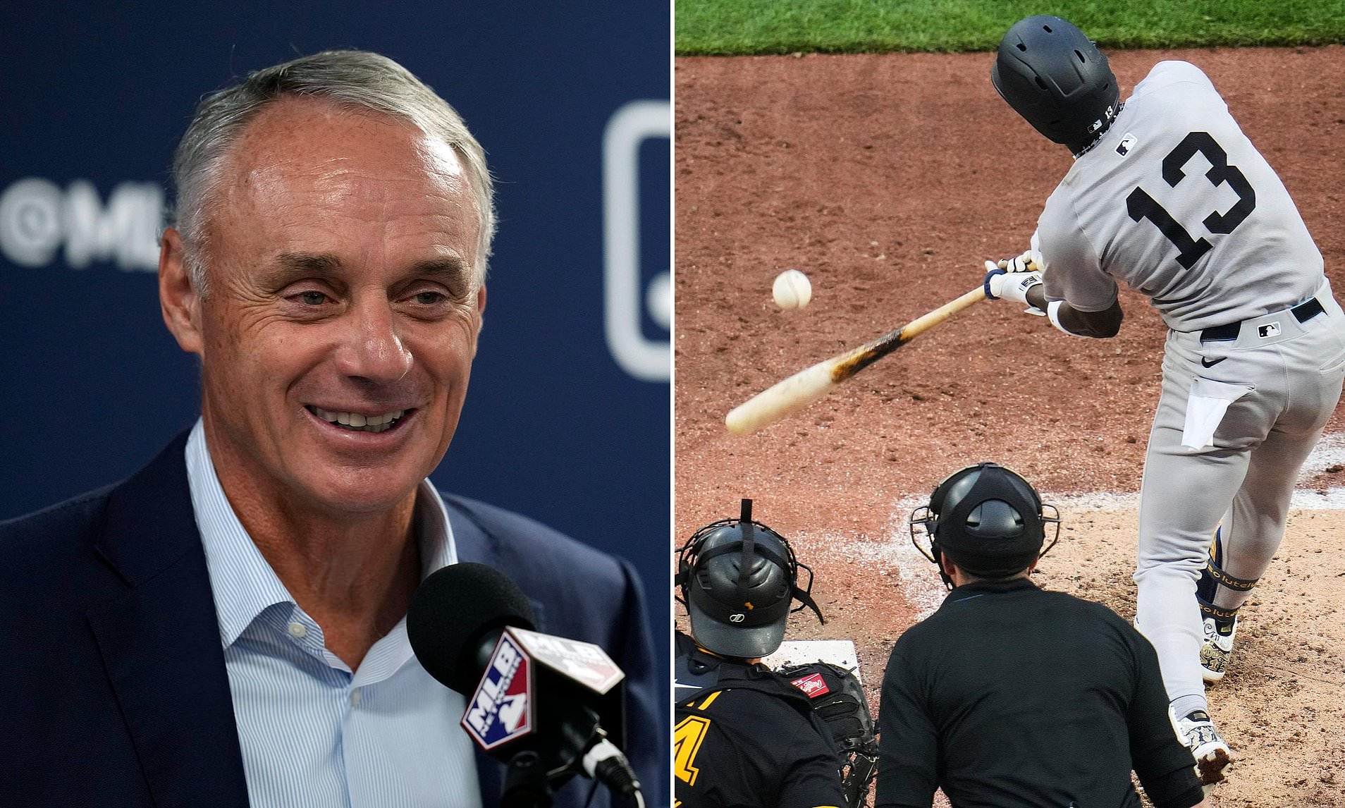 MLB commissioner Rob Manfred breaks silence on Yankees' torpedo bats ...
