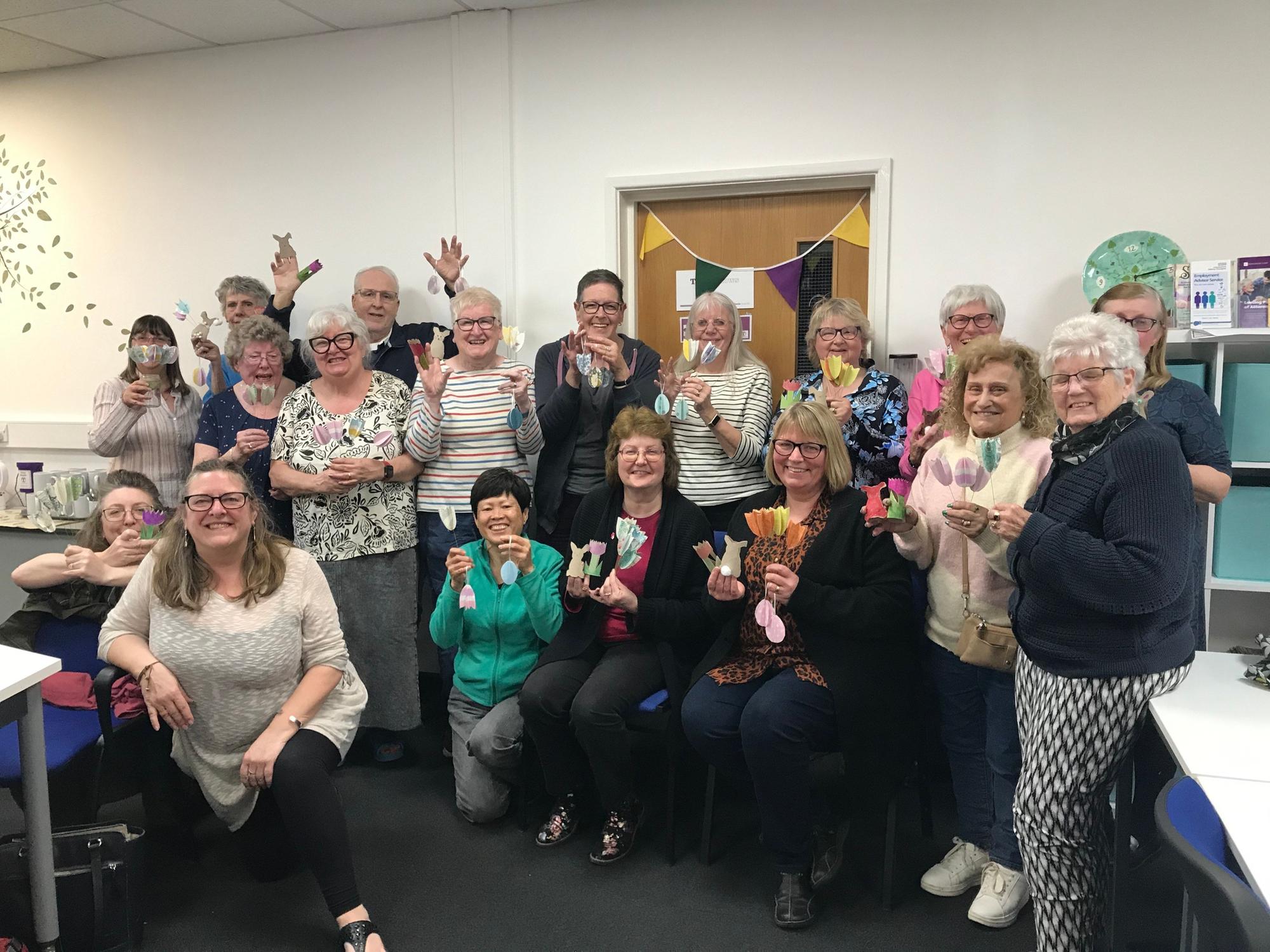 Lincolnshire over 55’s try spring paper crafts for the first time