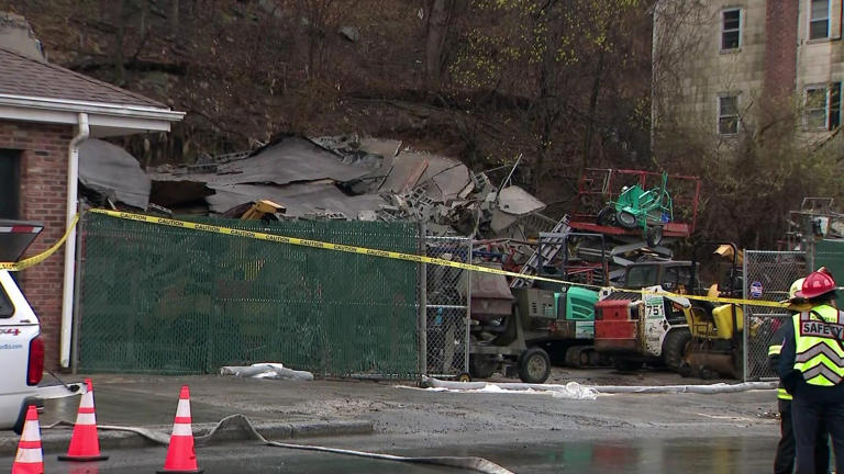 Large boulder causes Yonkers building collapse on Saw Mill River Road