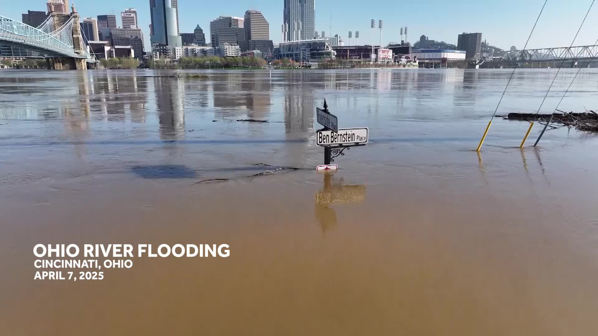 VIDEO: Ohio River in Cincinnati reaches highest level in 7 years