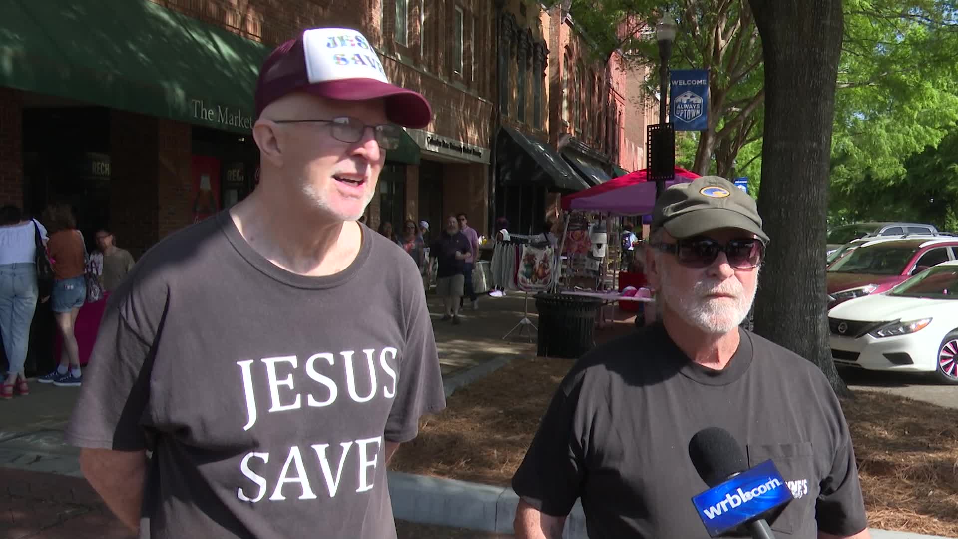 Columbus Residents Steven Shaw and Stephen Burdick speak about protest.