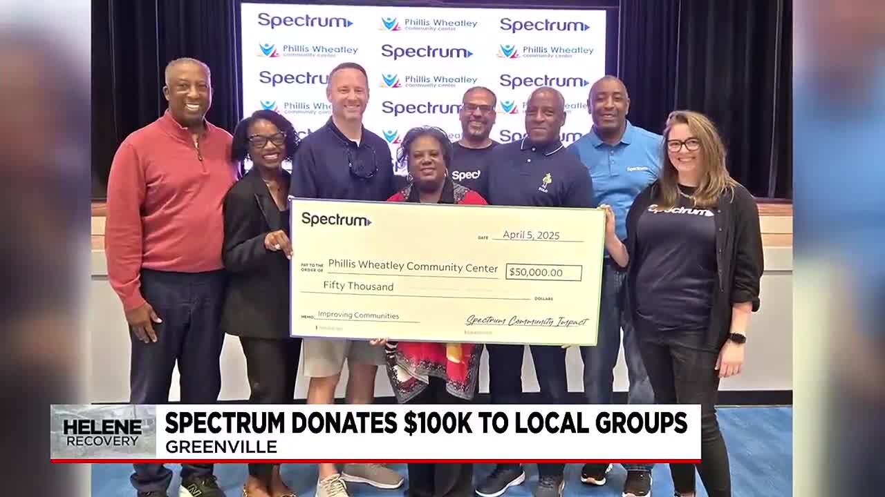 Spectrum makes $100K donation to Greenville groups supporting Helene victims