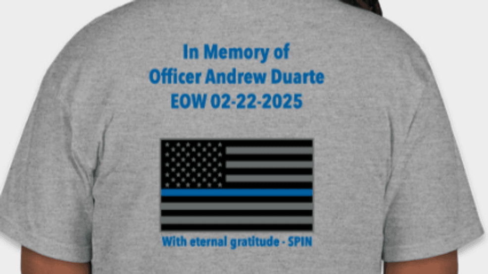 T-shirt fundraiser created in honor of fallen officer Andrew Duarte