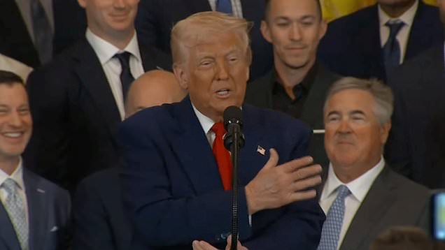 Trump jokes about politicians' 'jello' arms while meeting LA Dodgers