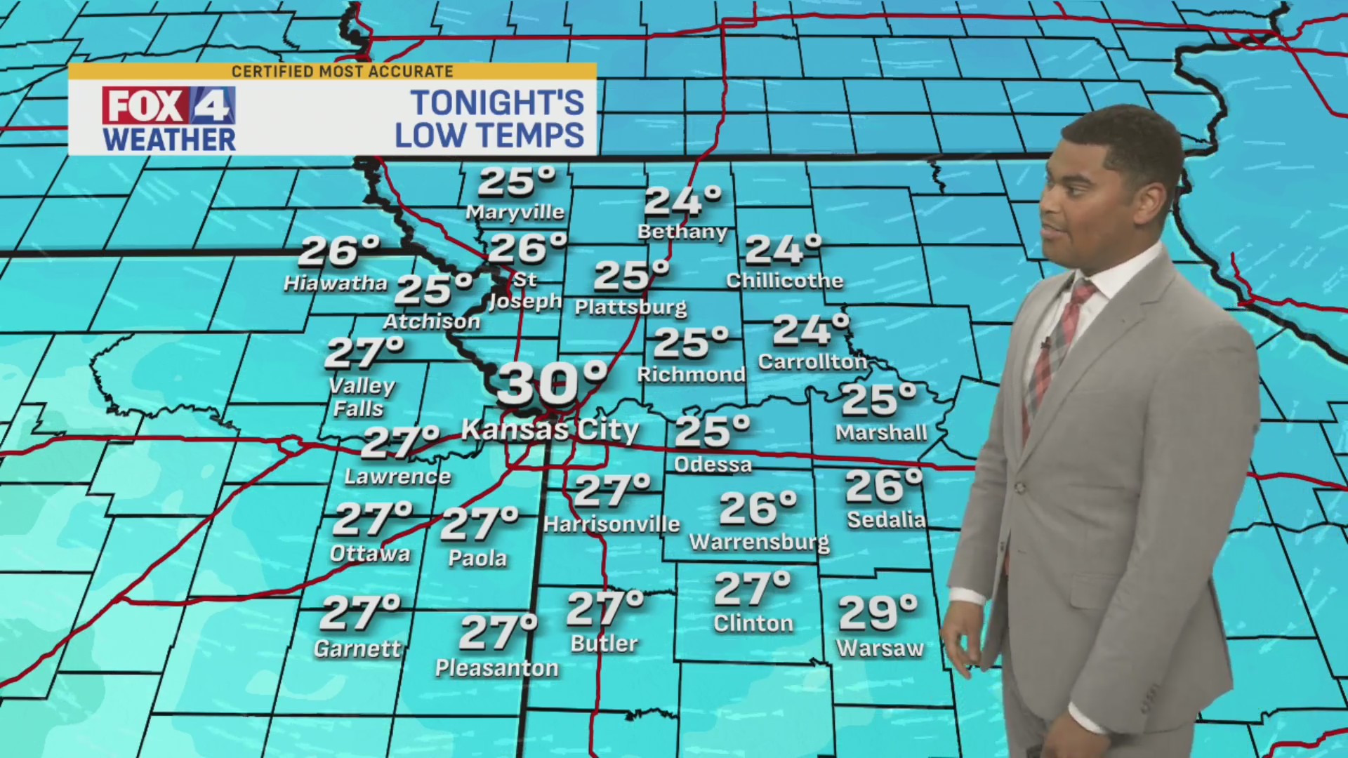 Monday midday forecast