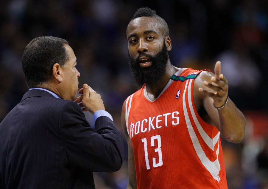 Houston basketball coach Kelvin Sampson, a North Carolina native, looks ...