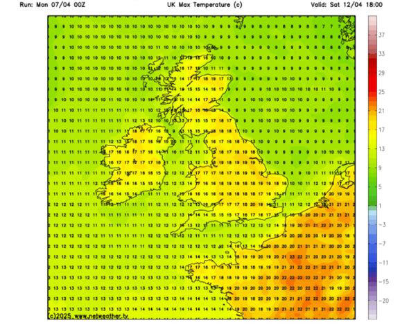 Hot weather forecast as 20C blast to hit again in days - map shows your ...