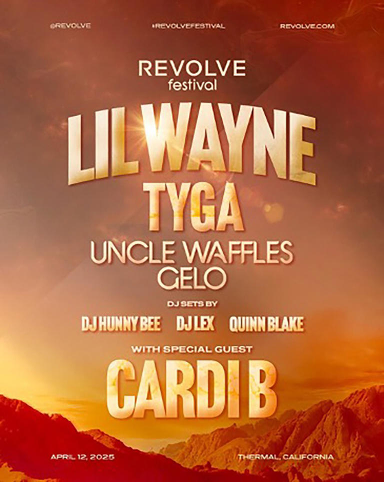 Lil Wayne, Cardi B, Tyga & Gelo Lead REVOLVE Festival 2025 Lineup