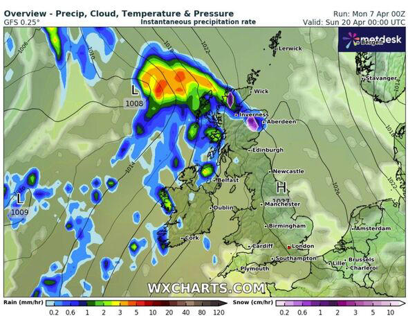 Cold weather forecast shows UK hit by -1C and even snow - map shows ...