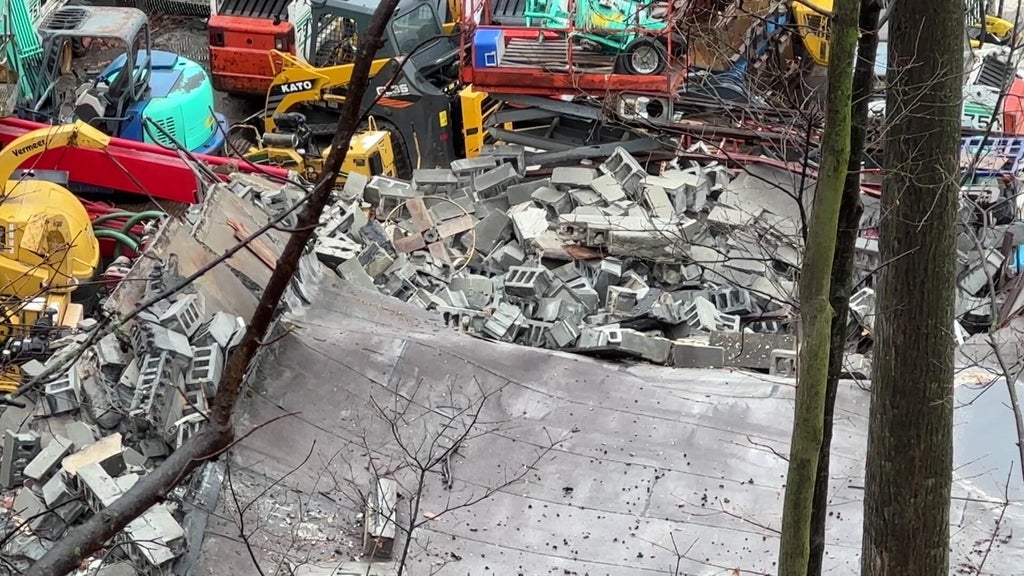 Large boulder causes Yonkers building collapse on Saw Mill River Road