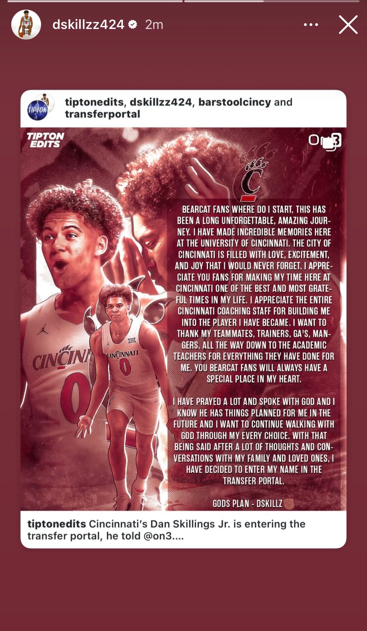 Dan Skillings Jr. is 1st Cincinnati Bearcats basketball transfer ...