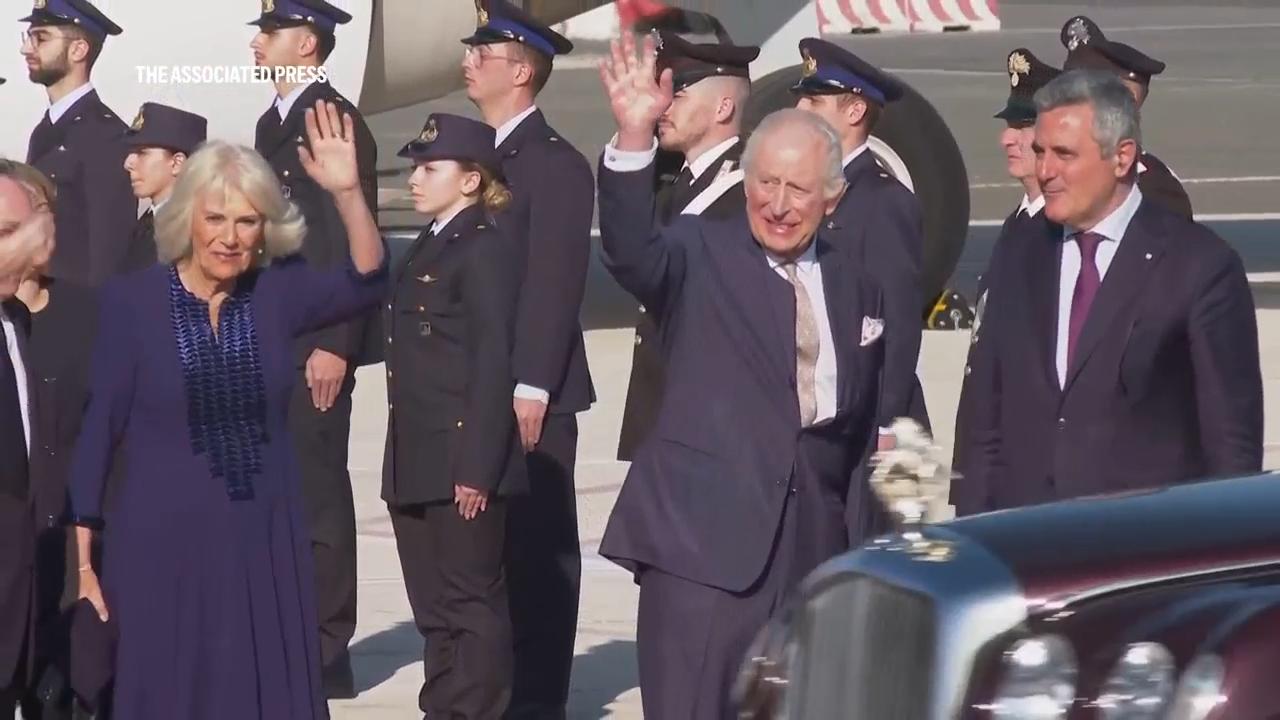 King Charles III arrives in Rome on state visit, first overseas trip ...