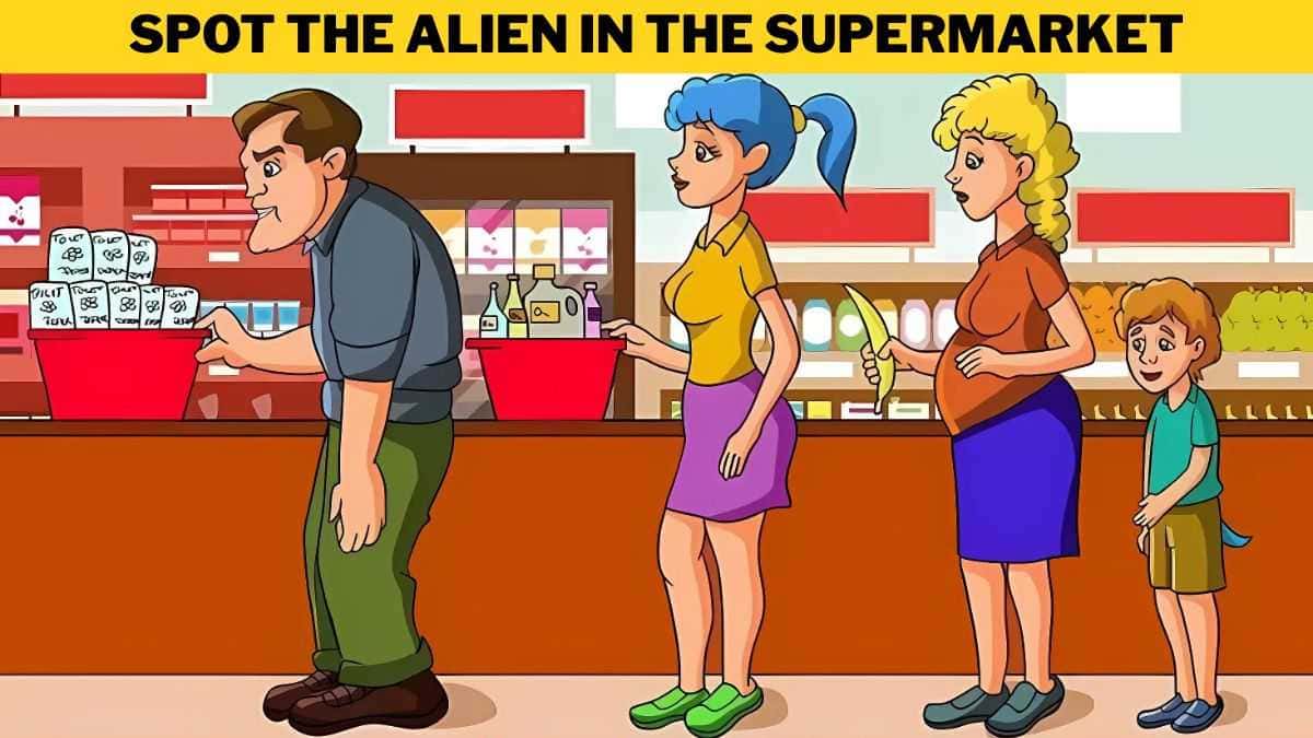 Brain Teaser IQ Test: Can you find the alien hiding in the supermarket ...