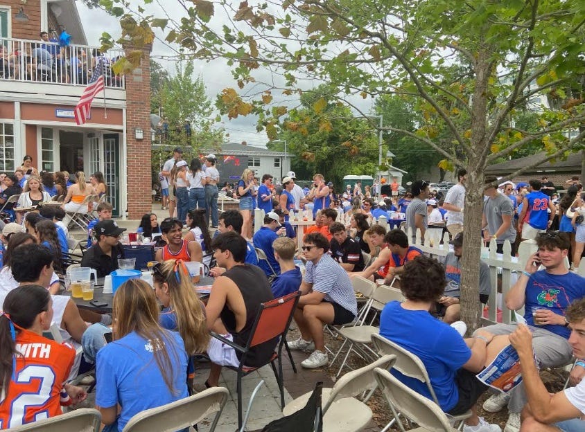 Gator fans enjoying tonight's national title game