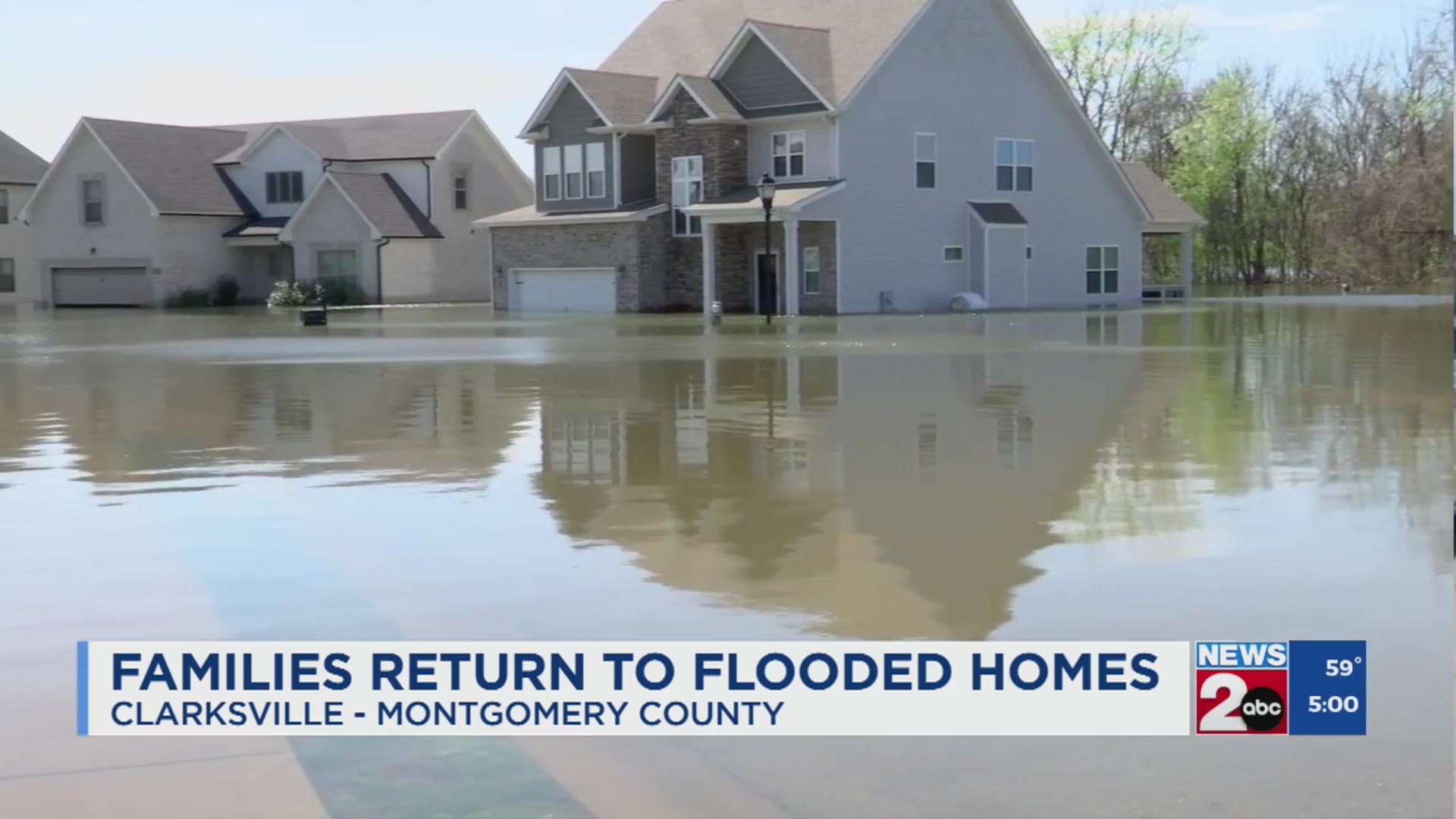 Families return to flooded homes in Clarksville, TN