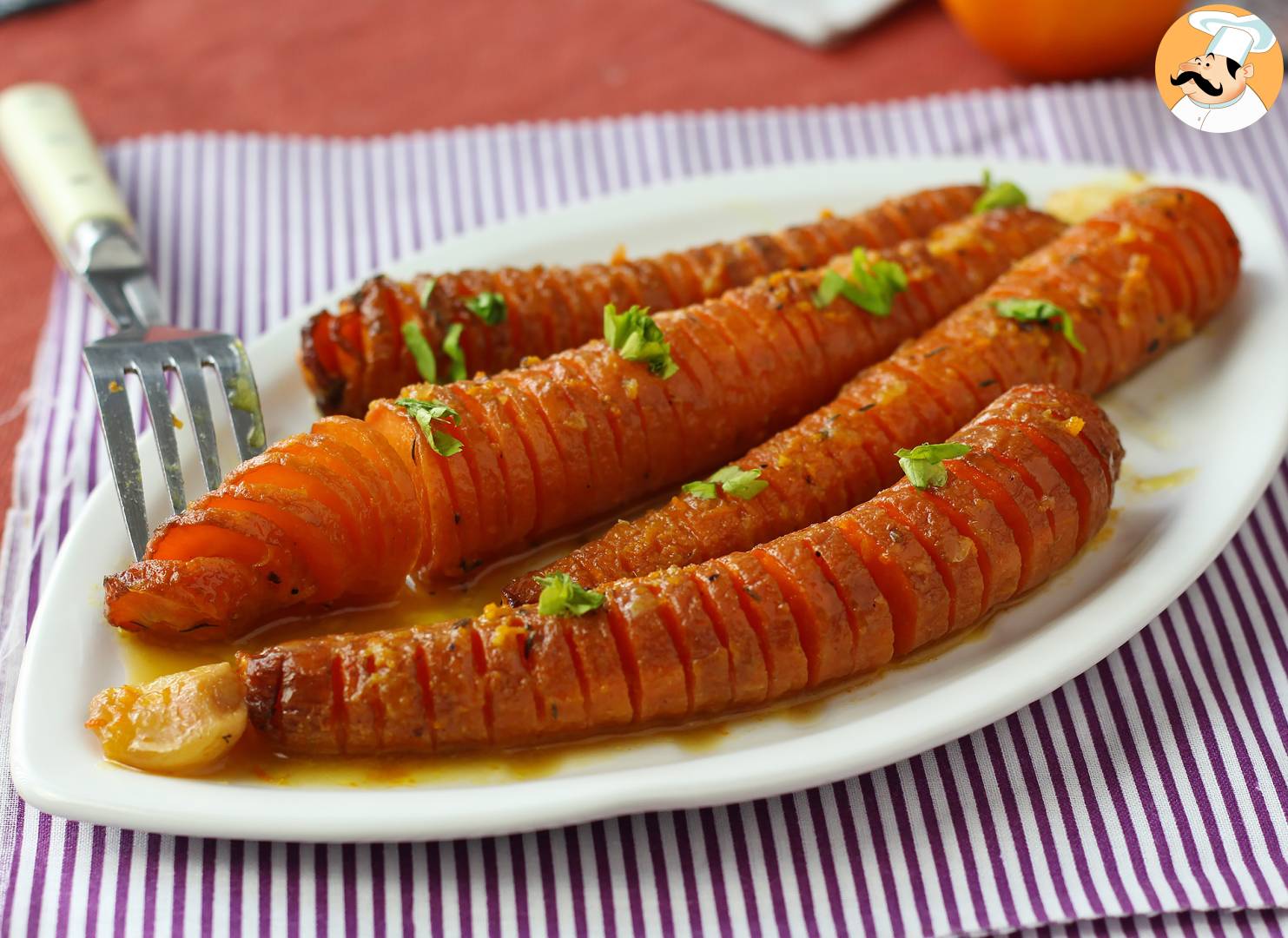 Zanahorias asadas con miel y clementinas
