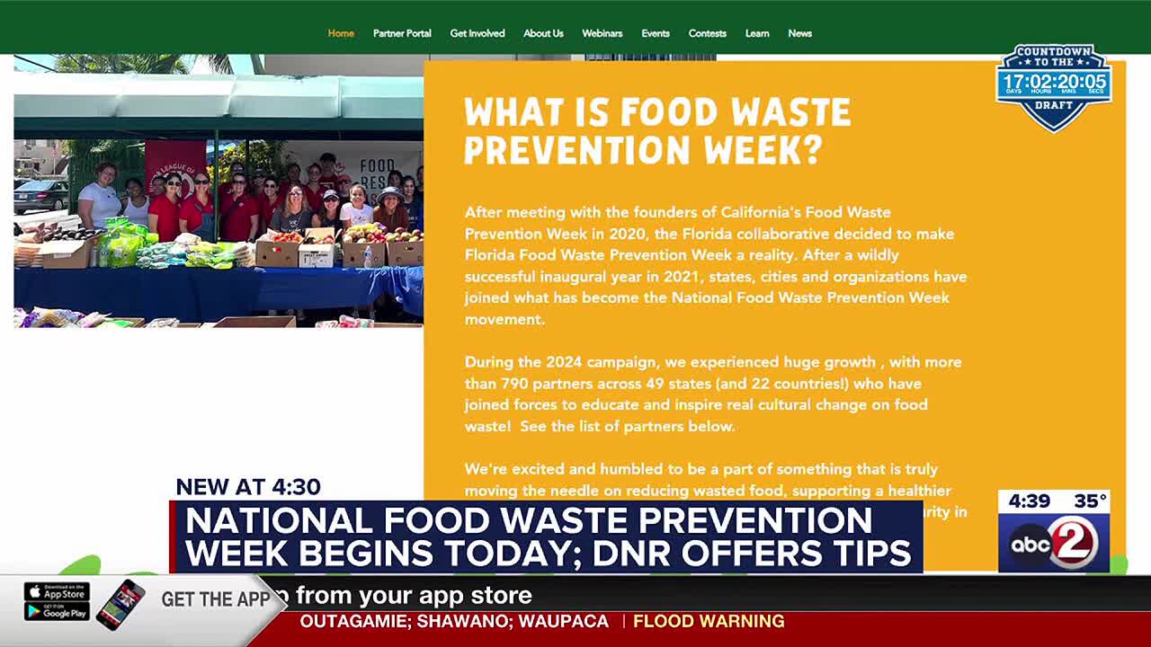 National Food Waste Prevention Week begins; DNR offering tips