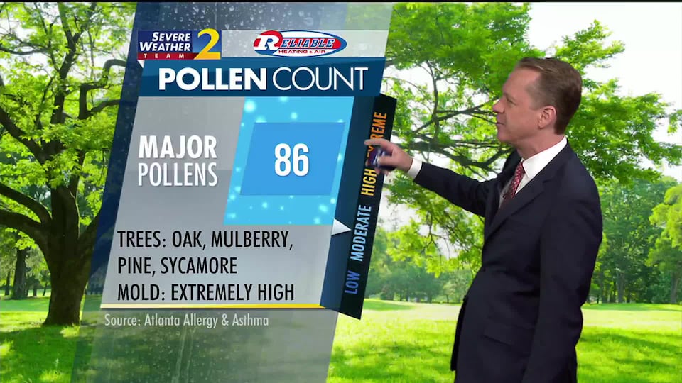 Heavy rain and storms has knocked the pollen out of the air