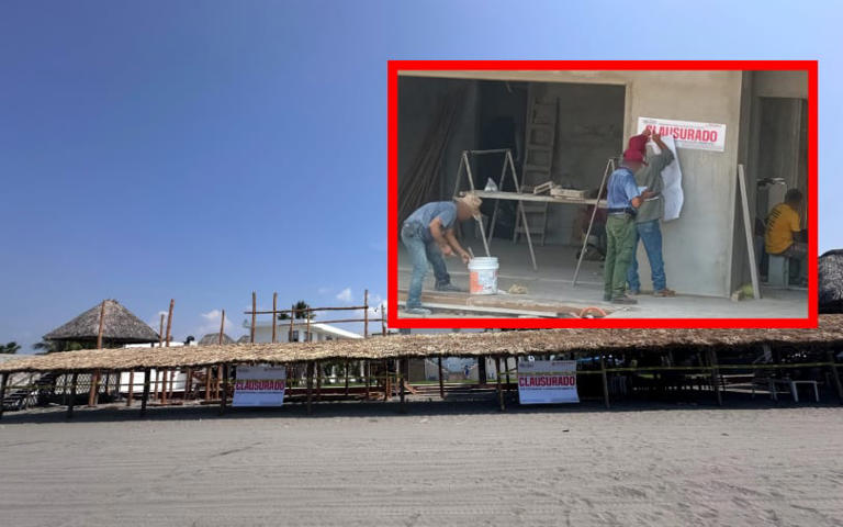 Clausuran construcciones ilegales en playas de Tonalá por dañar ecosistemas y santuario de tortugas