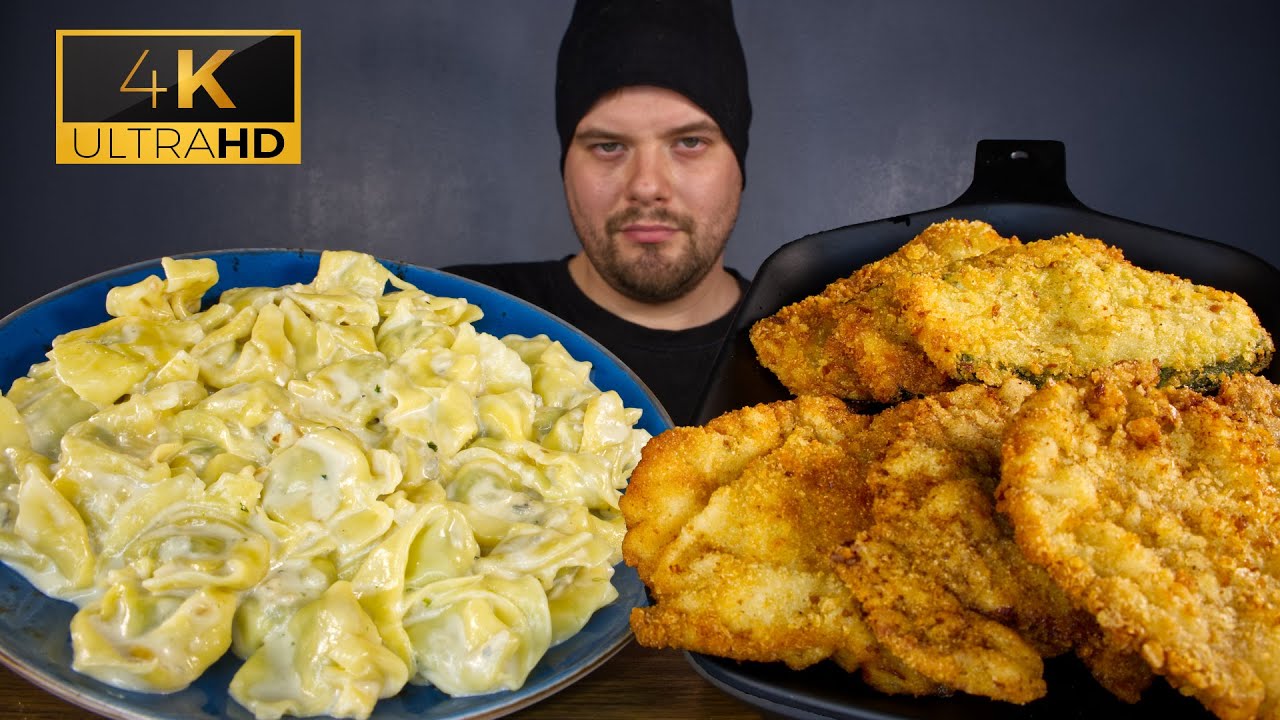 ASMR Tortellini Gorgonzola & Crispy Pork Cutlets Mukbang ¦ Savory ...