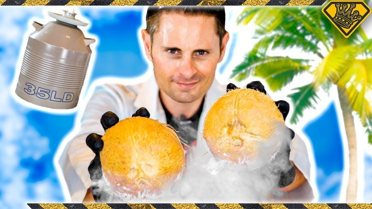 Frozen Coconut Mind Blow? See Liquid Nitrogen Cracking Experiment