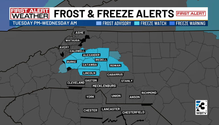 Freeze watch issued in North Carolina days after record-challenging heat