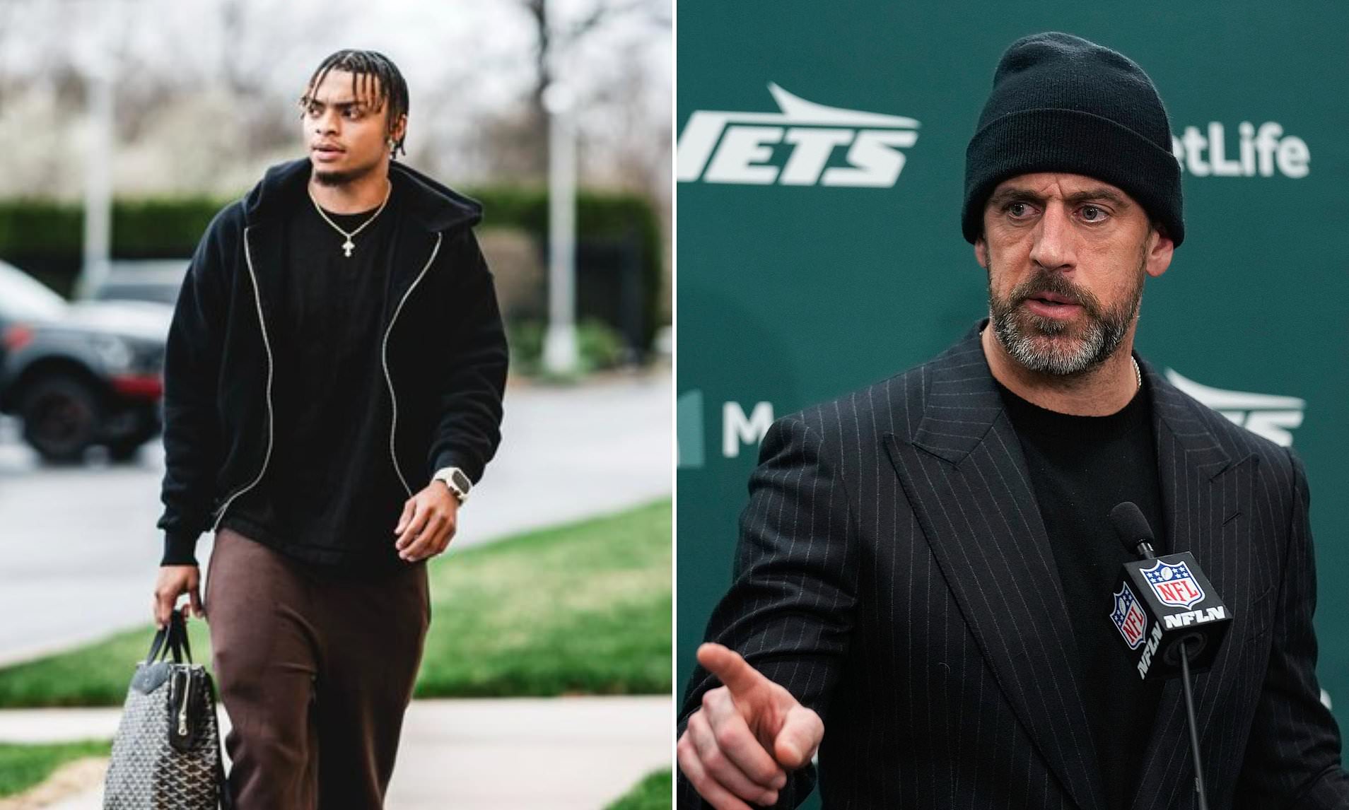 Justin Fields checks in at first day with Jets after replacing Aaron ...