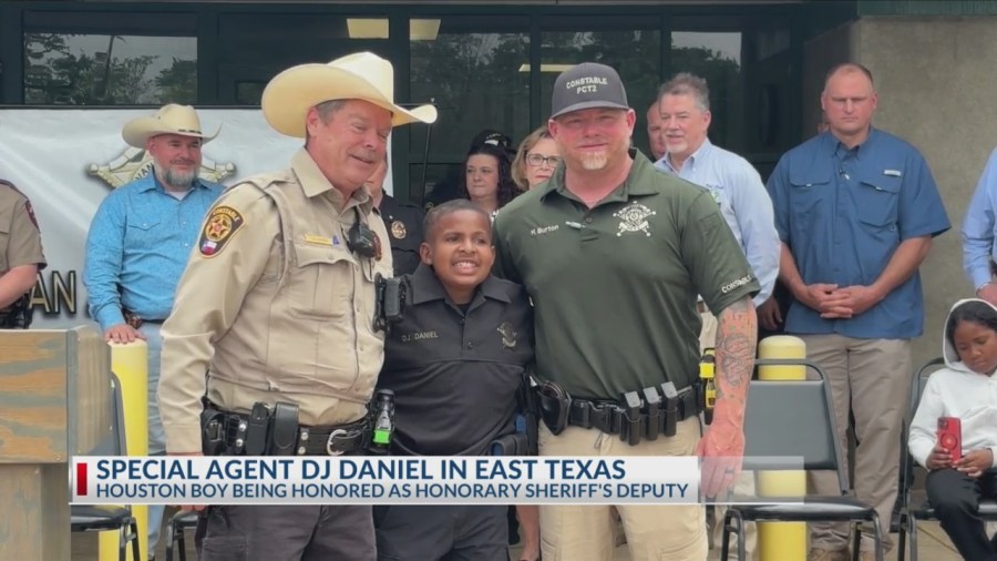 Child cancer warrior sworn in as honorary Texas deputy