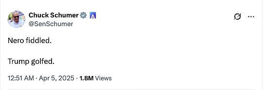 Trump compared to Emperor Nero for 'fiddling while Rome burns'