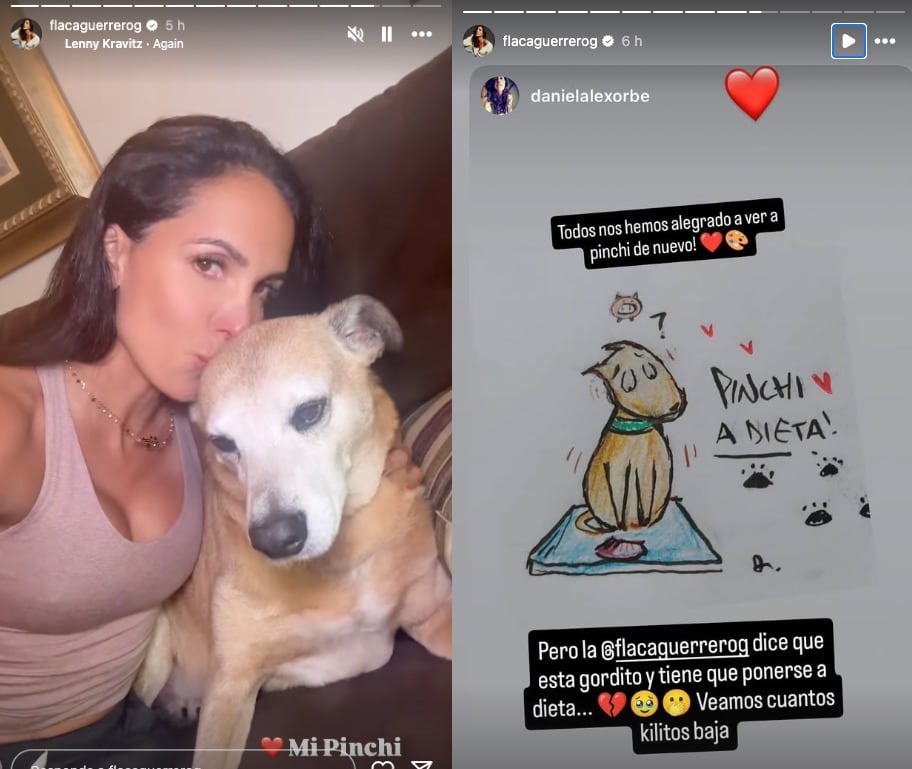 “La Flaca” Guerrero y el conmovedor reencuentro junto a su perro Pinchi