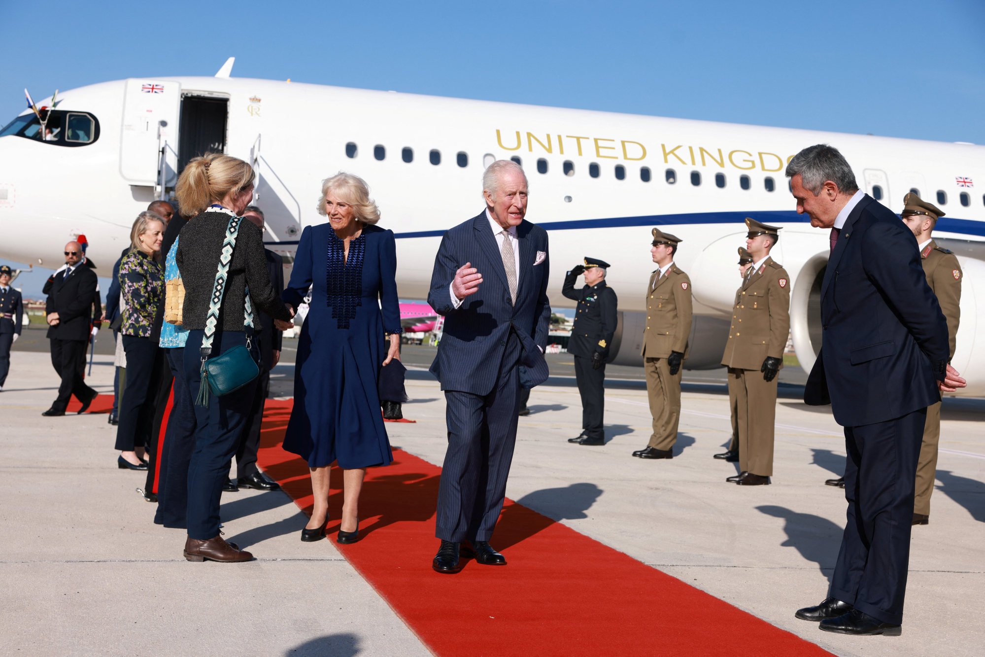 Britain’s King Charles shrugs off health scare to begin Italy visit