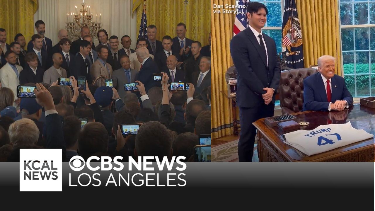 Full video of LA Dodgers White House visit; Shohei Ohtani Oval Office visit