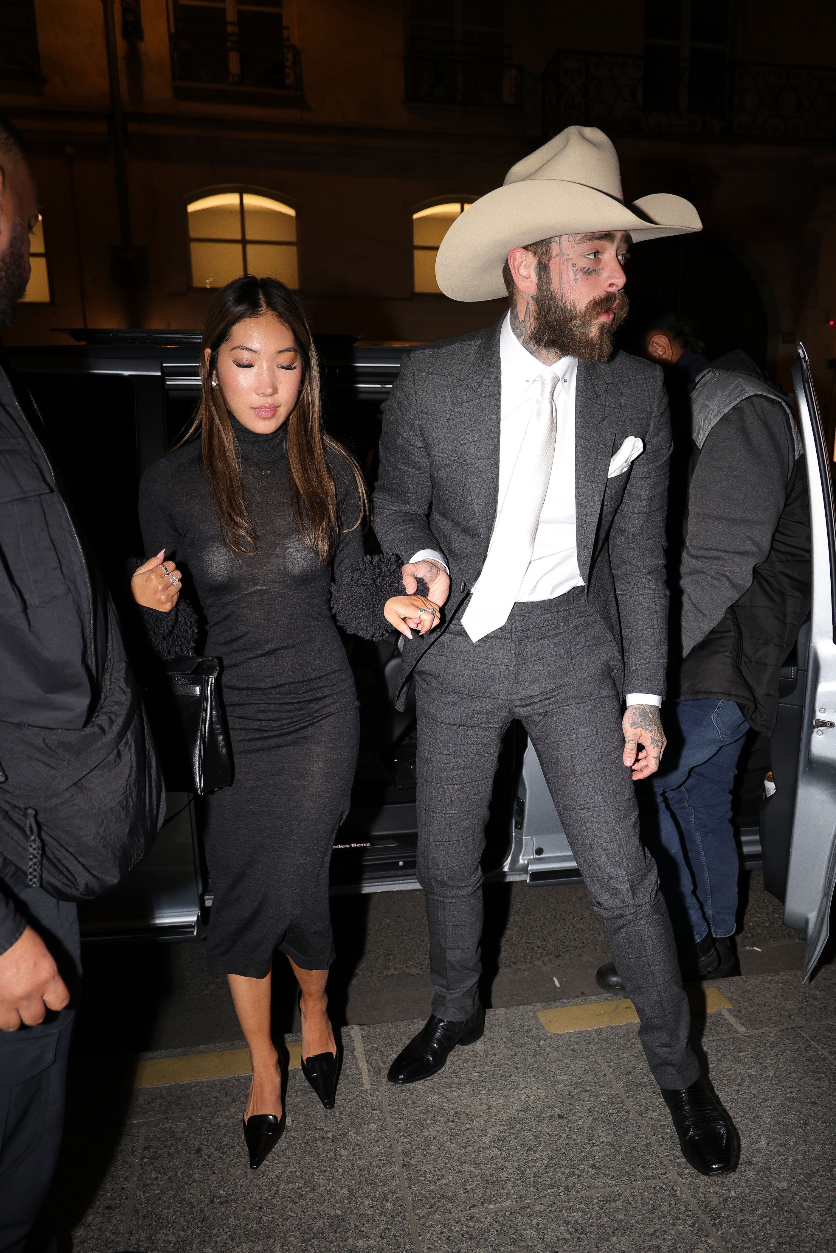 Post Malone and new girlfriend Christy Lee kiss on Parisian shopping date