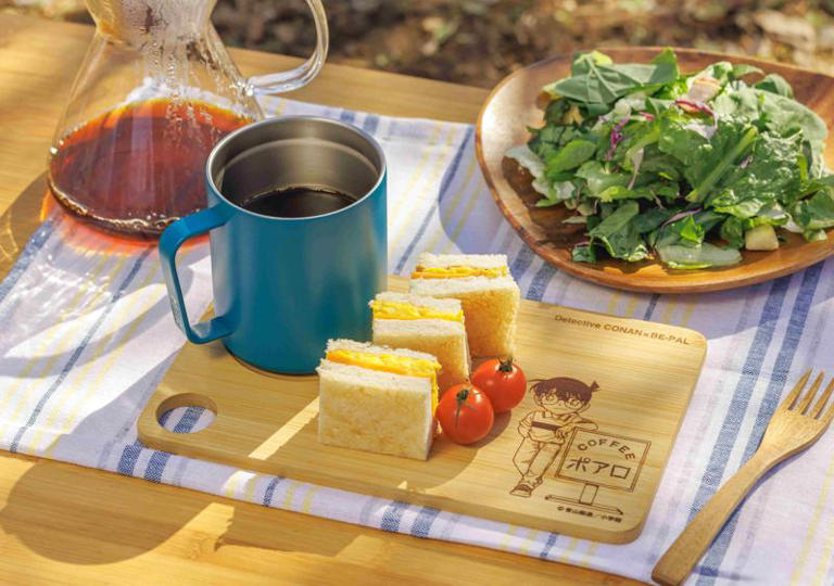 アウトドア誌 BE-PAL 5月号が4/9発売！ 特別付録は「名探偵コナン 喫茶ポアロ カッティングボード」