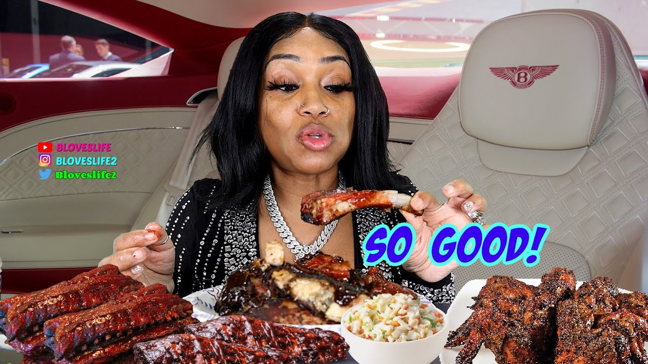 Bloveslife update with BBQ and jerk chicken mukbang feast