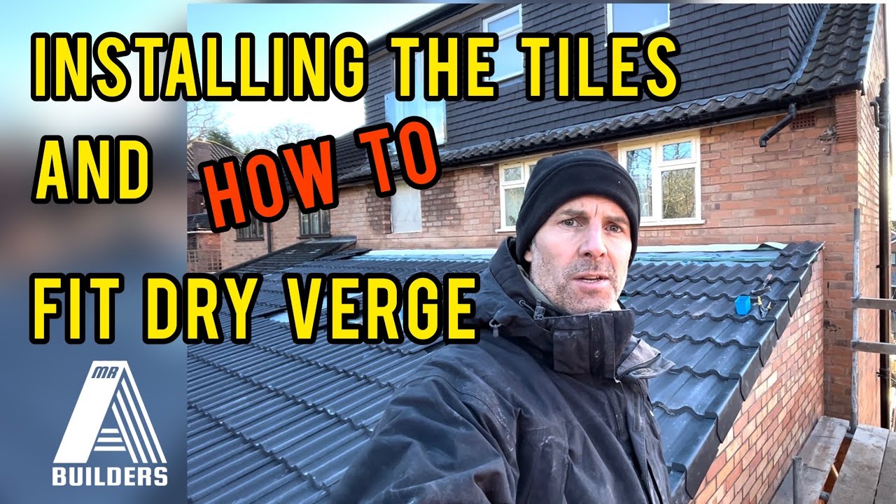 Fitting the eaves protection, felt, lath, tiles and dry verge