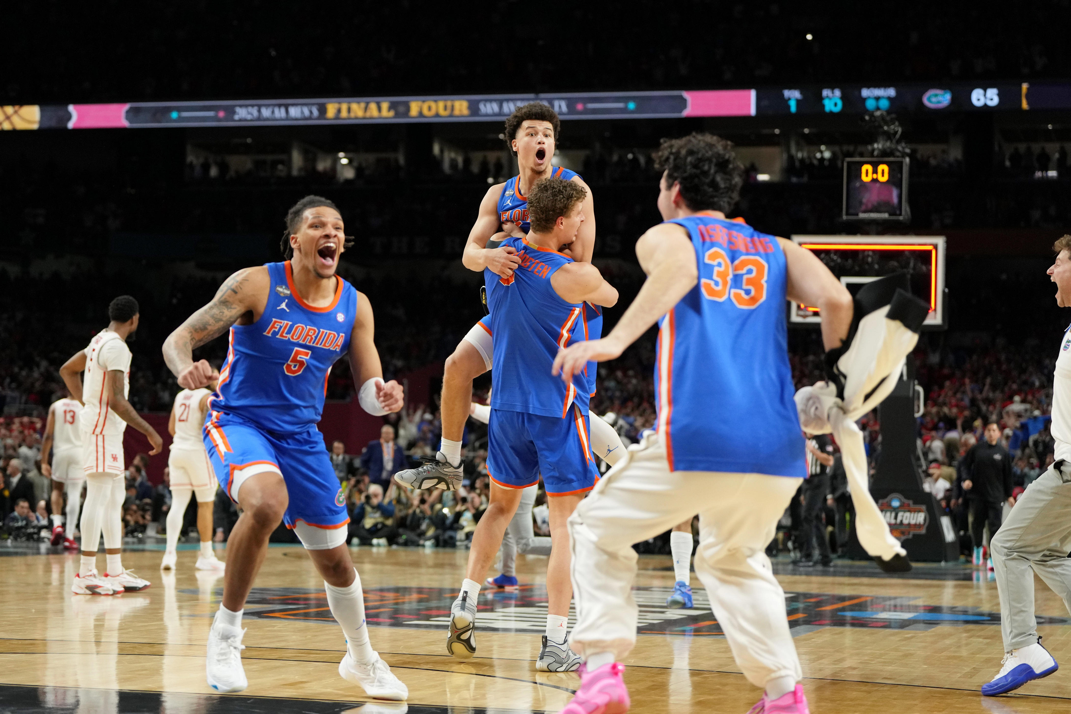 Florida basketball stuns Houston for third NCAA championship in school ...