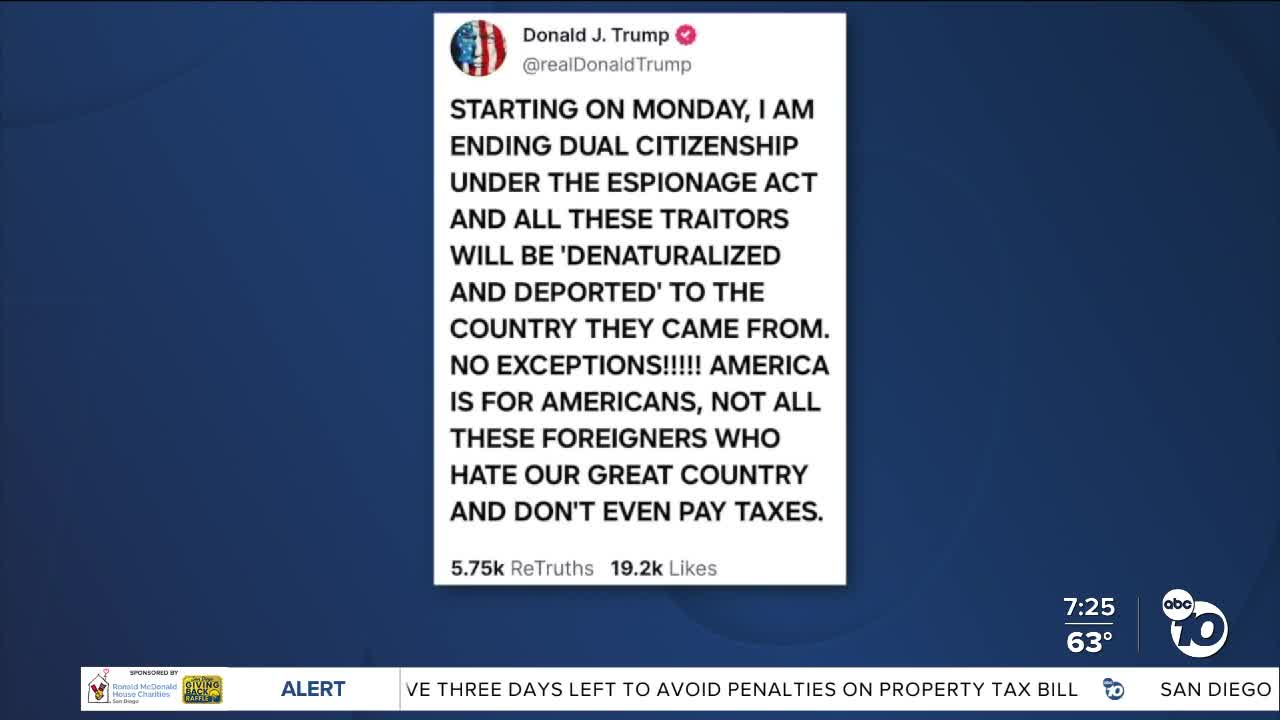 Fact or Fiction: Trump ending dual Citizenship in US?