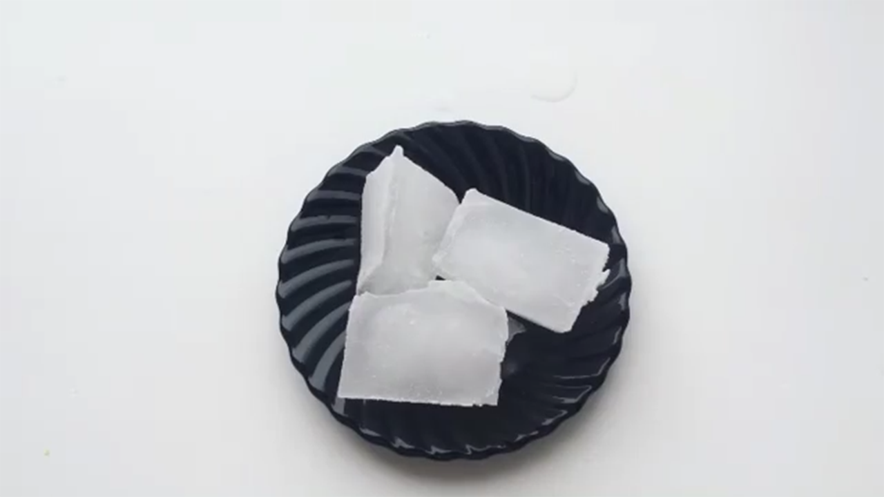 Eating Crunchy Hard Ice Cubes