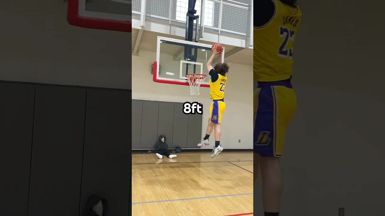 Incredible Dunks From Every Height! (8ft - 10ft)