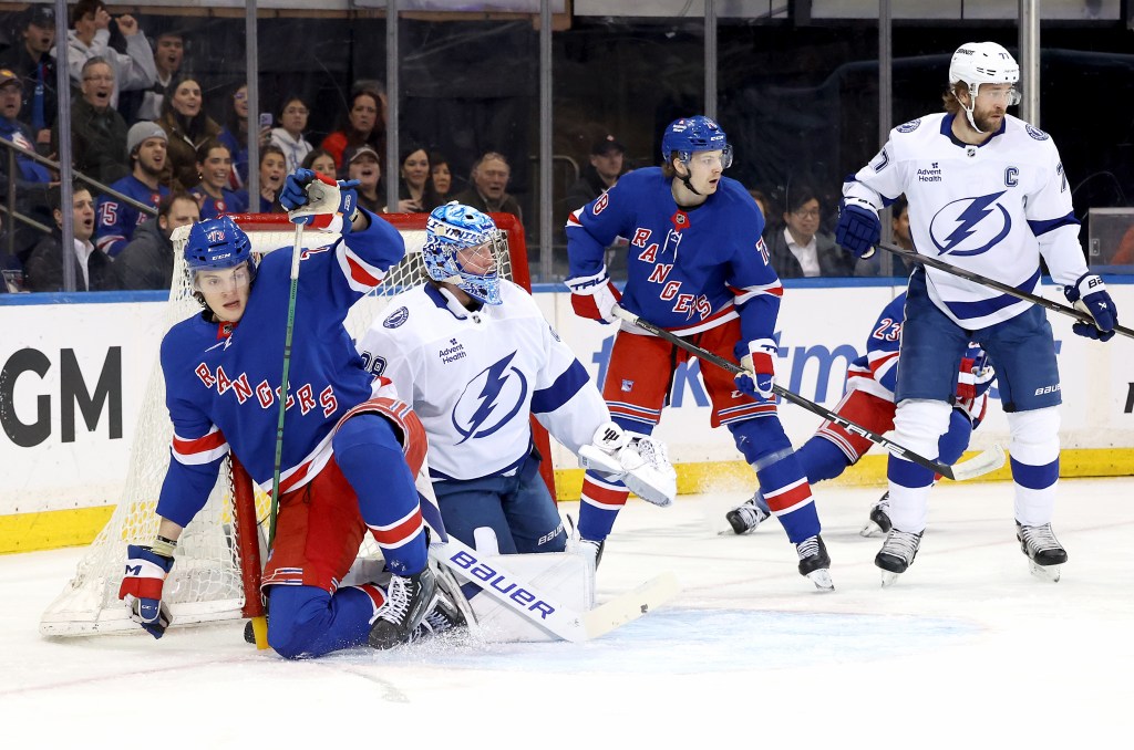Rangers’ playoff hopes all but done after lopsided loss to Lightning
